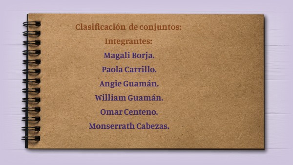 Clasificacion de los Conjuntos | Genially