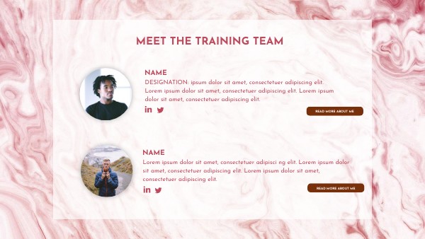 Sample 2 Meet your Trainers