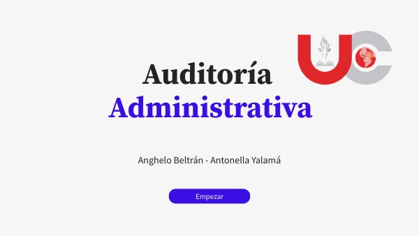 Presentación Auditoria administrativa | Genially