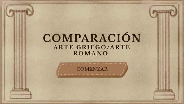 Comparación arte griego y romano | Genially