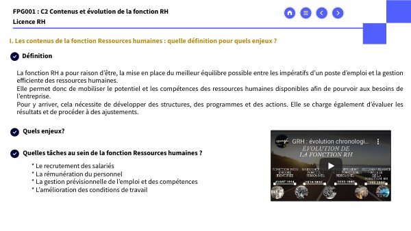 FPG001_C2 Contenus et évolution de la fonction RH