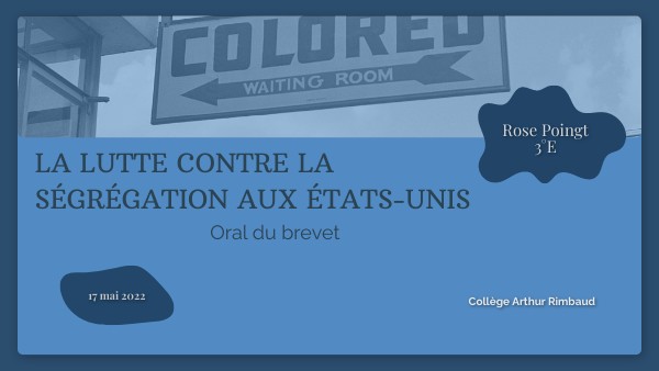 Diaporama Segrégation raciale | Genially
