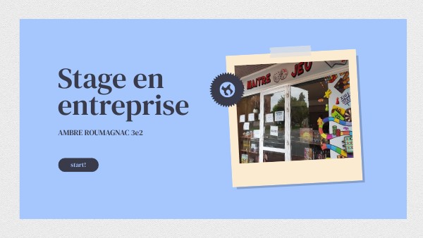 stage en entreprise | Genially