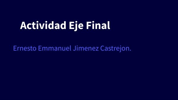 Actividad eje final