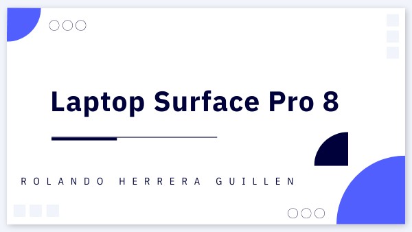 Presentacion Laptop Surface Pro 8