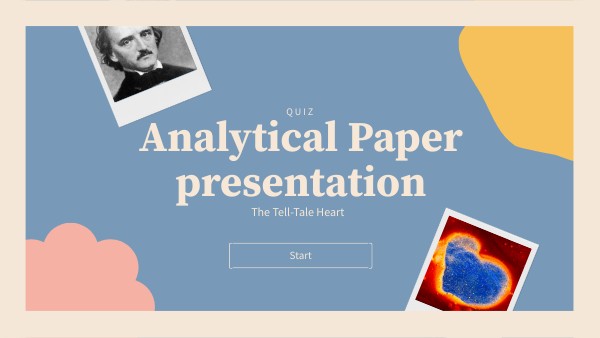 Analytical Paper Presentation Game | Genially