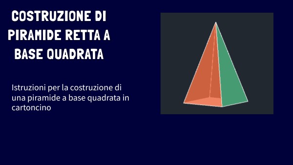 Costruzione piramide a base quadrata | Genially