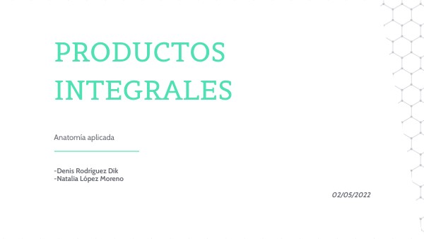 Productos integrales