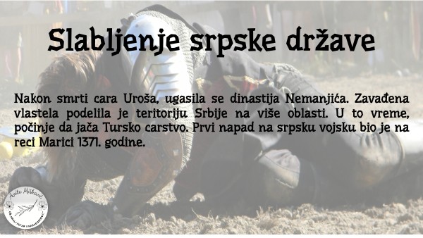 Slabljenje srpske države | Genially