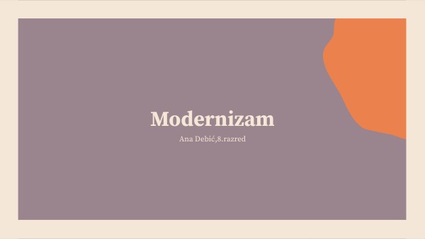modernizam | Genially
