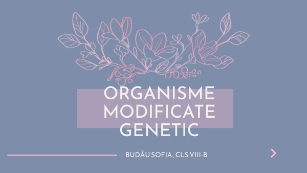 ORGANISME MODIFICATE GENETIC
