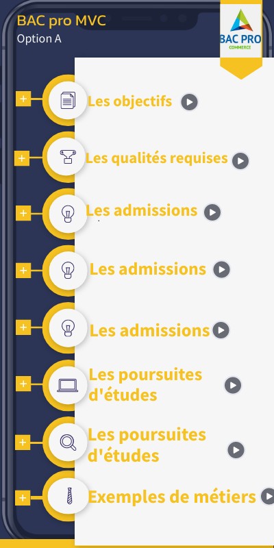 BAC pro MCV option A