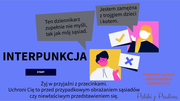 Interpunkcja quiz - przykładowe zadania z arkuszy egzaminacyjnych ...