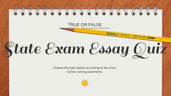 ESSAY QUIZ FOR STATE EXAM | Genially