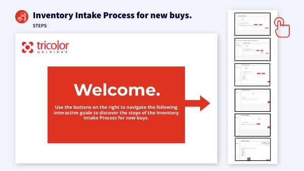 Inventory Intake Process for REPOS | Genially
