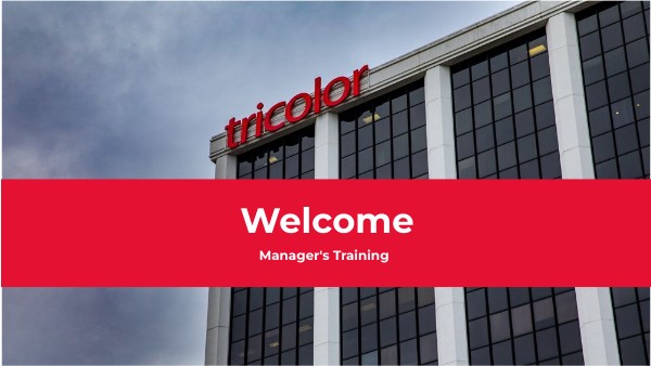 Bienvenida Managers Training