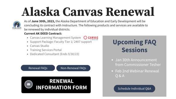 Alaska Canvas Renewal FAQ