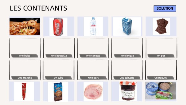 Les contenants | Genially