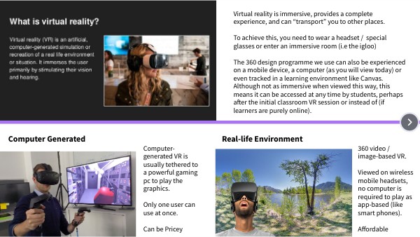 Virtual Reality - A Journey into | Genially