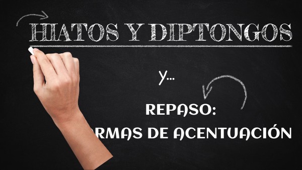 HIATOS Y DIPTONGOS: REPASO DE NORMAS DE ACENTUACIÓN