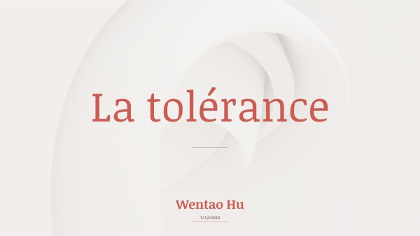 La tolérance | Genially