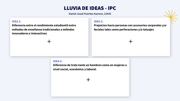 Lluvia de Ideas - IPC | Genially