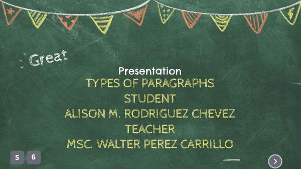 PRESENTACIÓN TYPES OF PARAGRAPHS