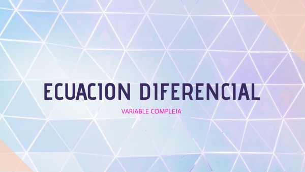ECUACION DIFERENCIAL LINEAL