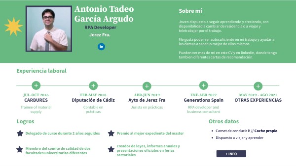 CV de Antonio Tadeo García Argudo | Genially