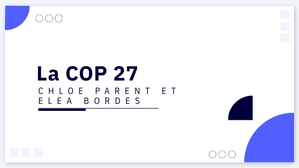La cop 27 | Genially