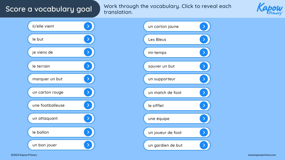 L3 Score a vocabulary goal
