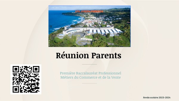 Réunion parents 1MCV | Genially