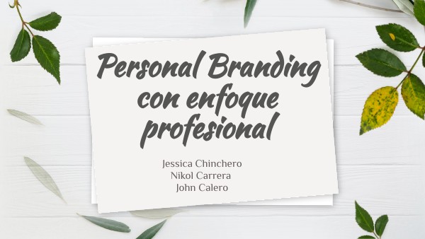 Personal Branding | Genially