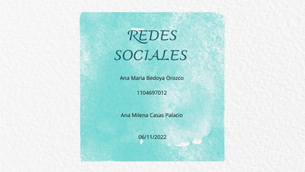 PRESENTACIÓN Ana Bedoya