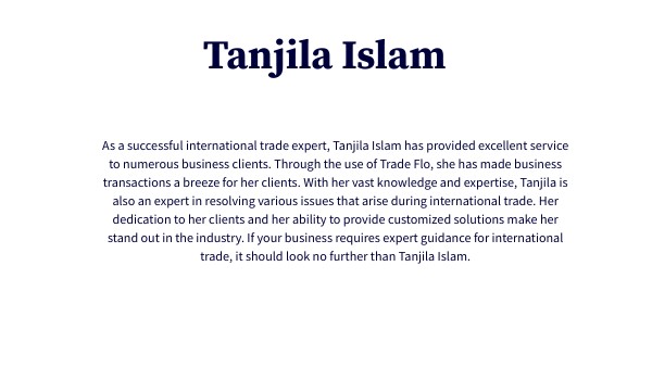 Tanjila Islam | Genially