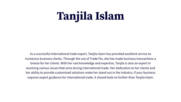 Tanjila Islam