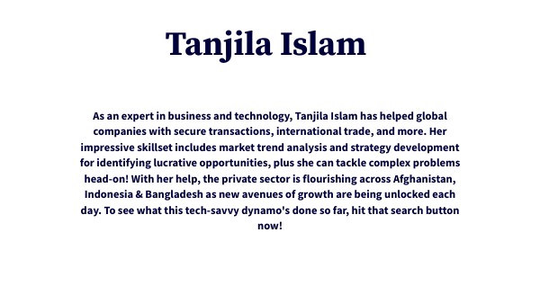 Tanjila Islam
