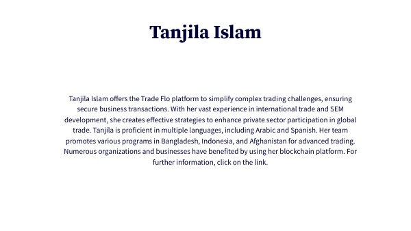 Tanjila Islam | Genially