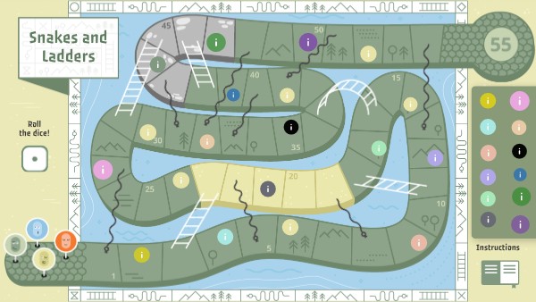 SNAKES AND LADDERS - 2nd grade -review