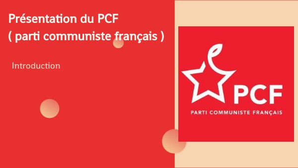 PRESENTATION DU PCF