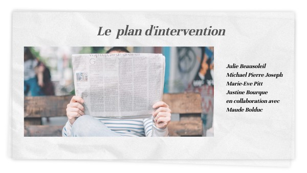 plan d'intervention