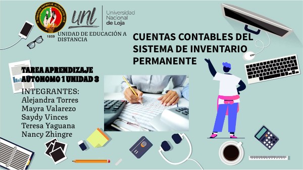 Cuentas contables del sistema de inventario permanente. | Genially