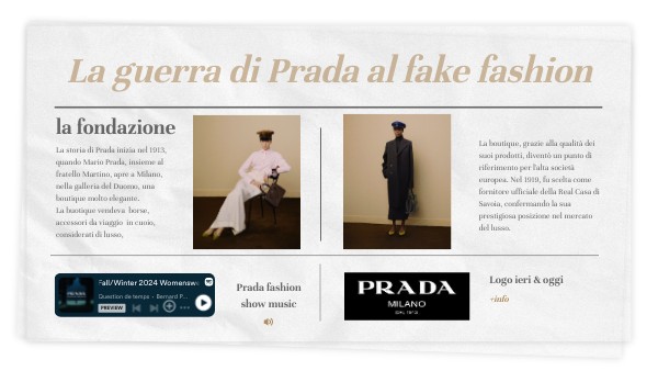 la guerra di prada al fake fashion | Genially