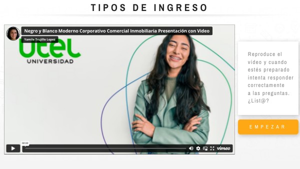 TIPOS DE INGRESO