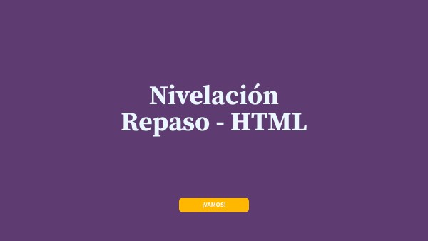 Repaso - HTML