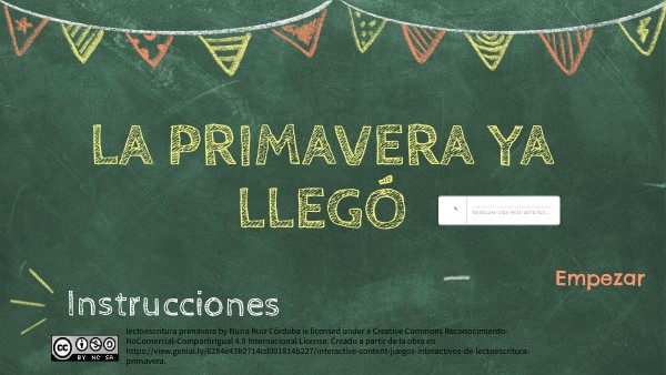 Juegos interactivos de lectoescritura primavera