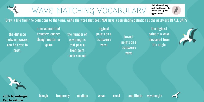 Waves Vocab matching