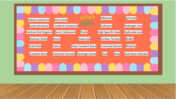 Chemical Properties Word Wall | Genially