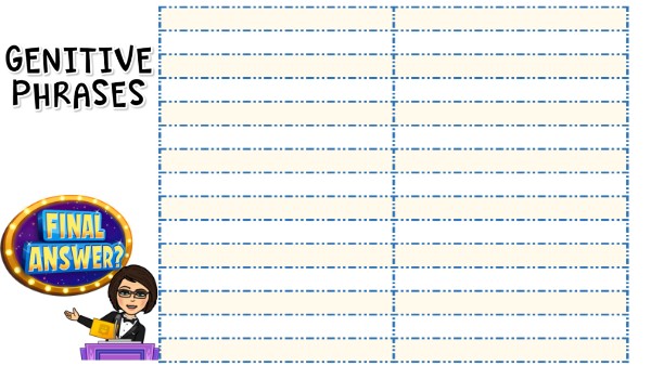 AMAZON BUZZER GENITIVE PHRASES