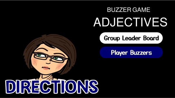 BUZZER GAME ADJECTIVES